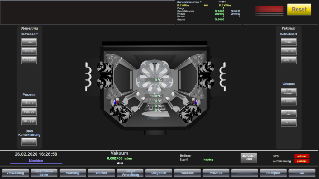 Modularized PVD plant software - EFARO industrial software developing