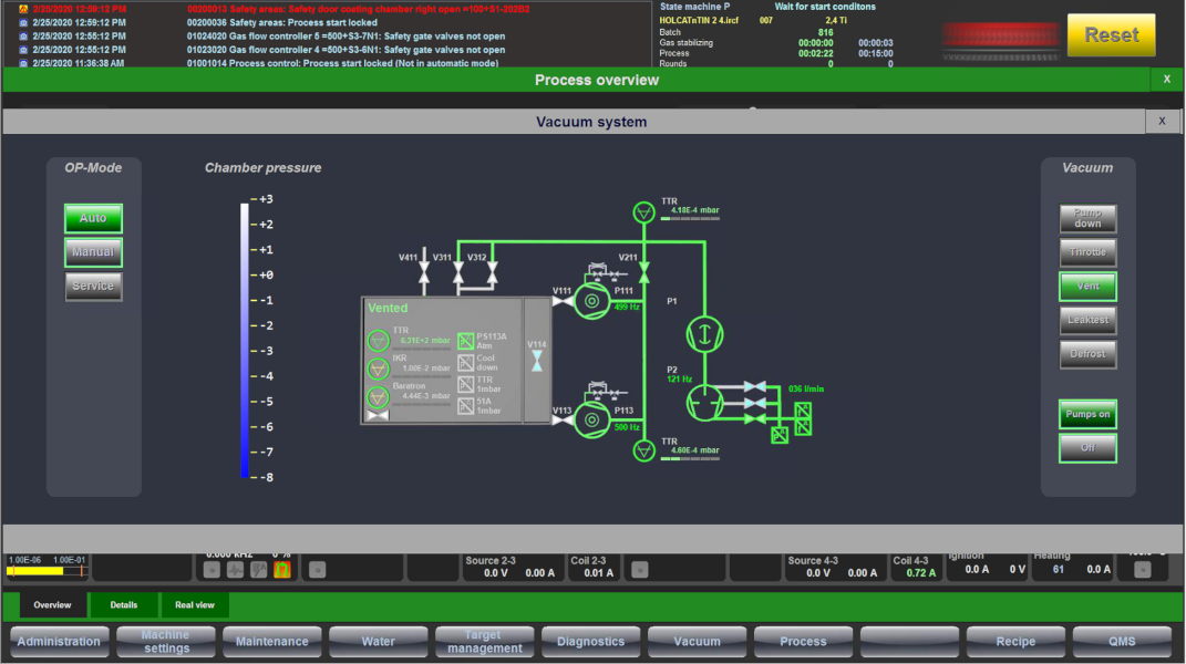 Modularized PVD plant software - EFARO industrial software developing