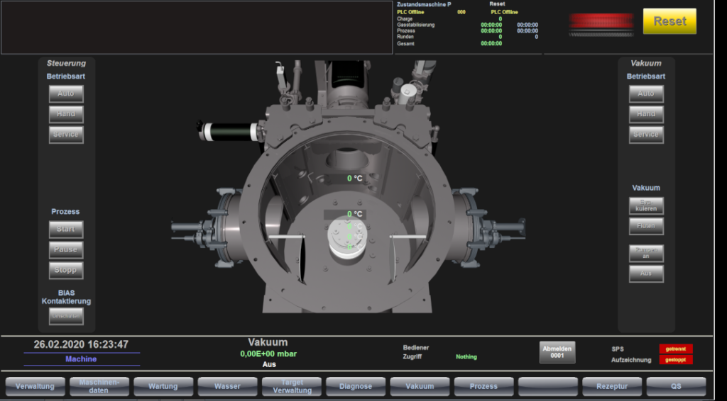Modularized PVD plant software - EFARO industrial software developing
