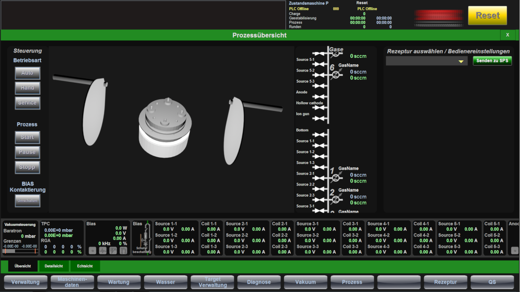 Modularized PVD plant software - EFARO industrial software developing